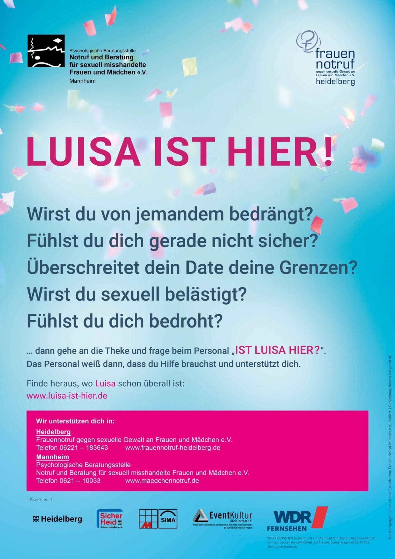 "Luisa ist hier" - Kampagne gegen sexuelle Belästigung